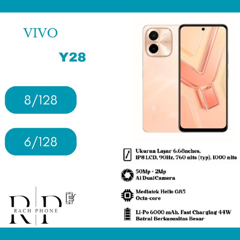 Jual VIVO Y28 8/128GB RAM 8 INTERNAL 128GB GARANSI RESMI VIVO INDONESIA | Shopee Indonesia