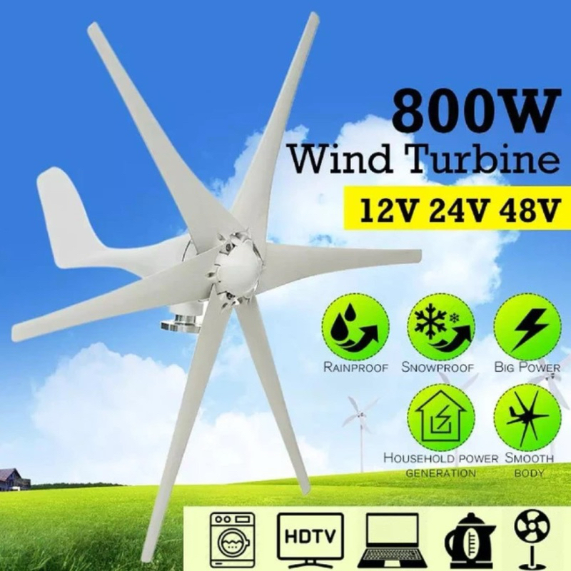 Jual Generator Pembangkit Listrik Tenaga Angin PLTB Wind Turbine 800W ...