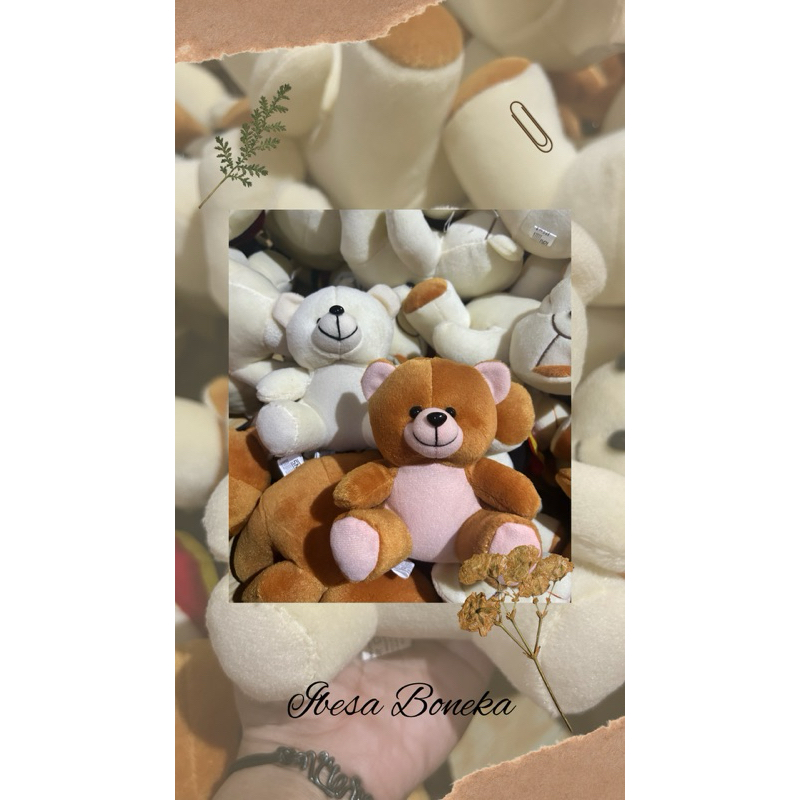 Jual BONEKA BEAR POLOS 15 cm/ Bear 15 cm polos/ teddy bear lucu/ teddy ...