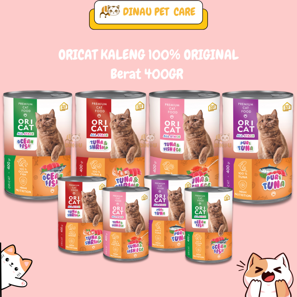 Jual ORICAT Kaleng 400gr Wet Cat Food All Life Stages Makanan Basah ...