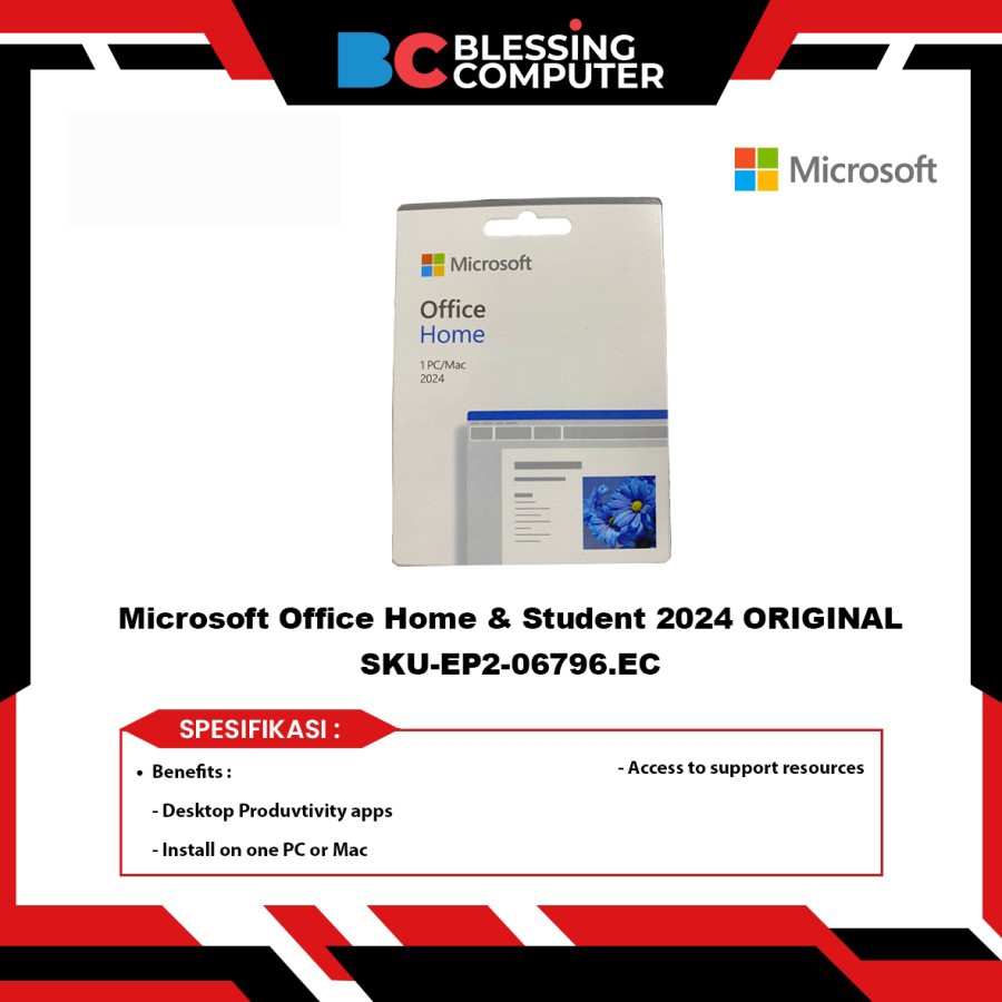 Jual Microsoft Office Home & Student 2024 ORIGINAL SKU-EP2-06796.EC | Shopee Indonesia
