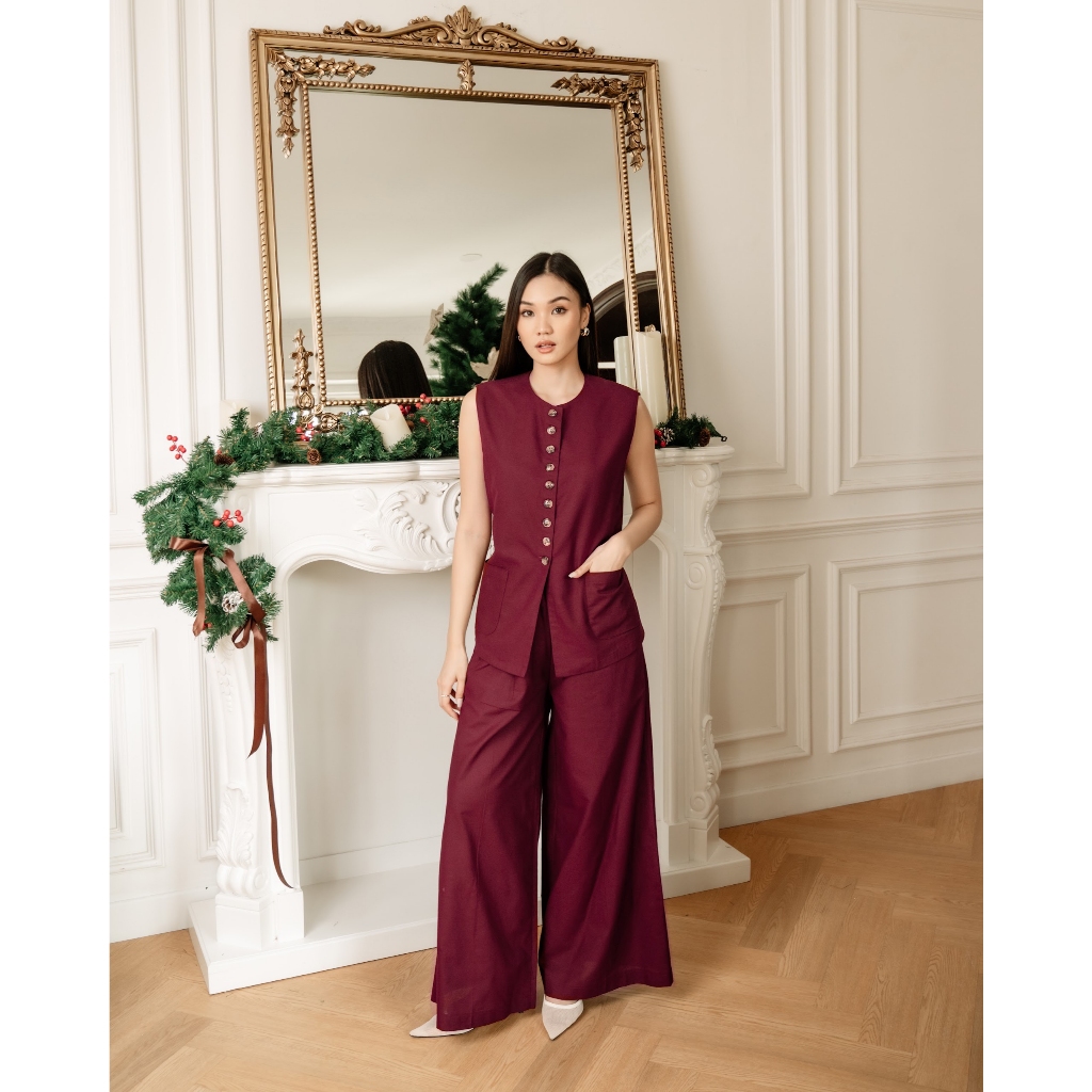 Jual LAFORE - JS1350 Georgia Long Set | Setelan Linen Wanita Panjang ...
