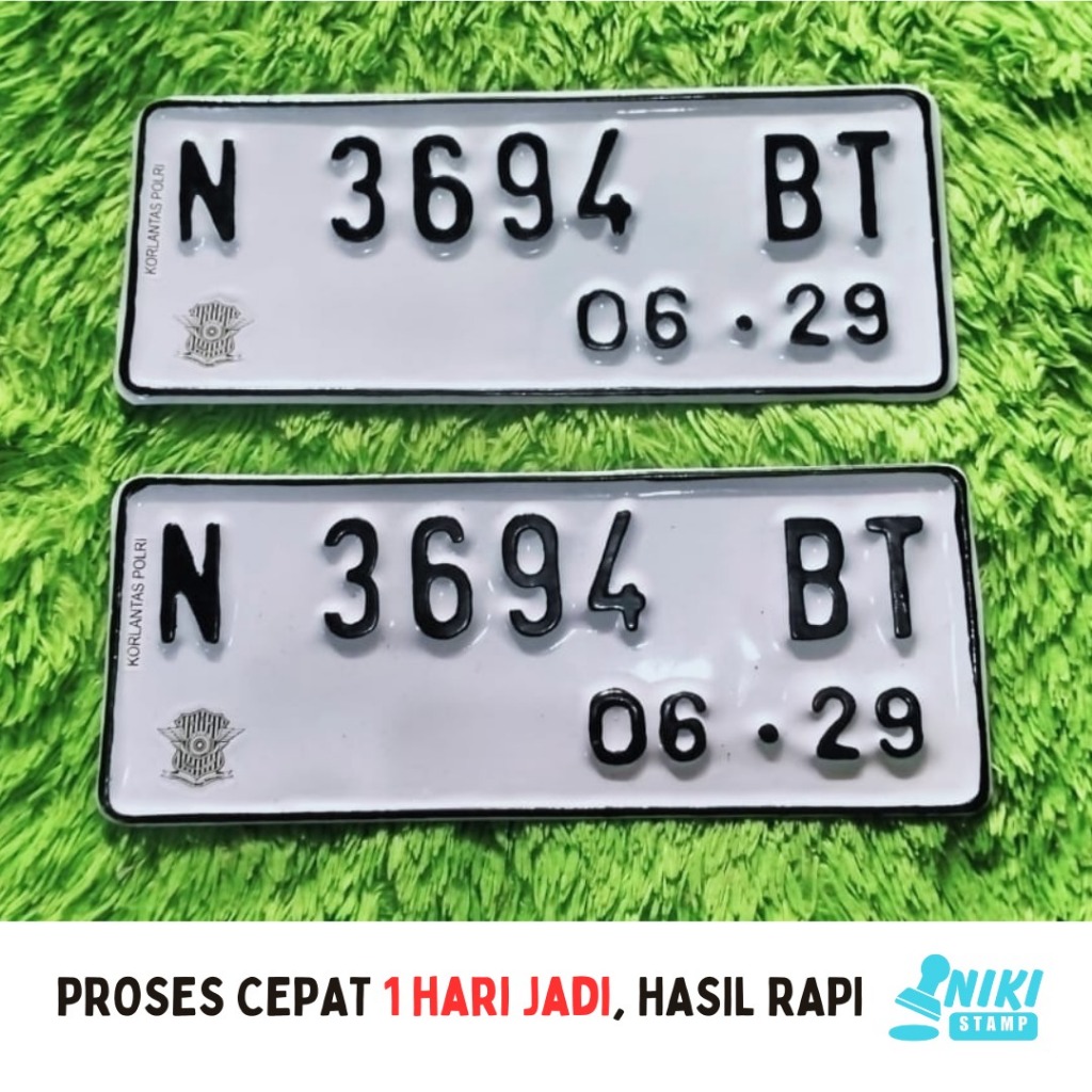 Jual Cetak Angka Tanda Nomer SepedaMontor Dasar Putih Tulisan Hitam ...