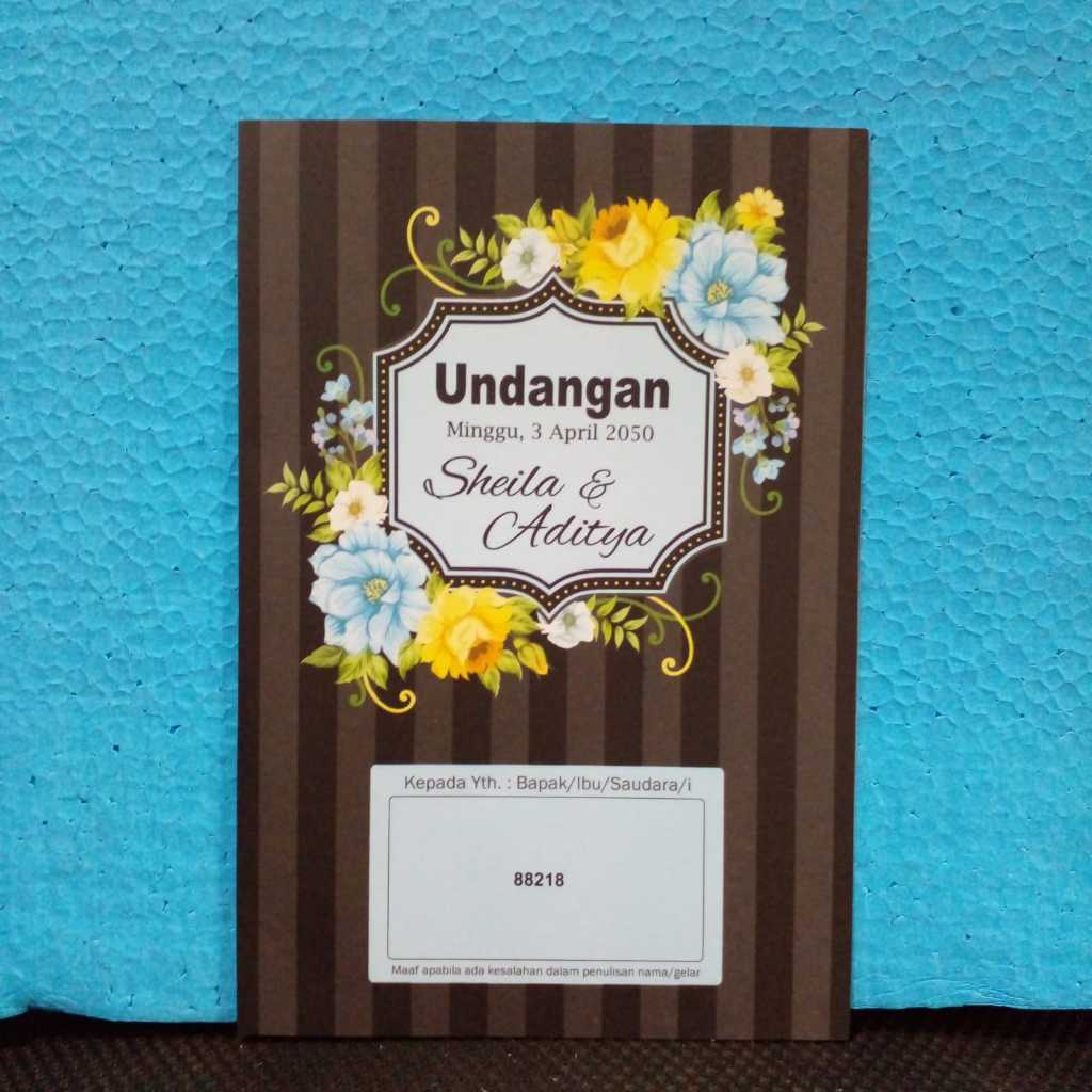 Jual print UNDANGAN NIKAH ERBA 88218 PERNIKAHAN SUNAT SUNATAN KHITAN ...