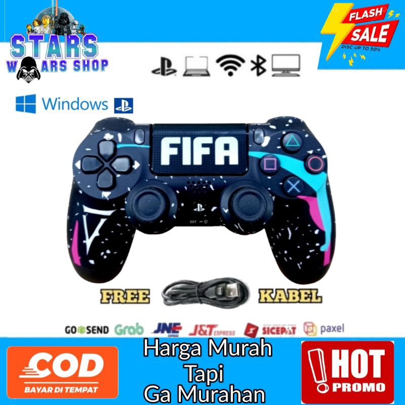 Jual Stik Stick PS4 OP Motif Corak PS4+Packing+Kabel Charger Motif Baru ...