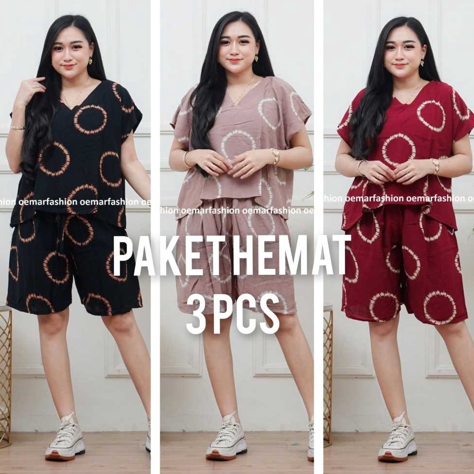 Jual KODE V19J PAKET HEMAT 3 PCS SET ASTRID JUMBO LD 12 BAHAN RAYON BB ...