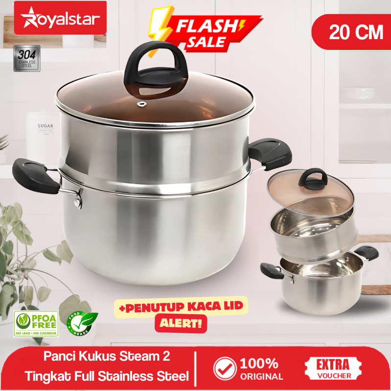 Jual Royalstar Panci Sup dan Panci Kuah Stainless Steel Panci Steam ...