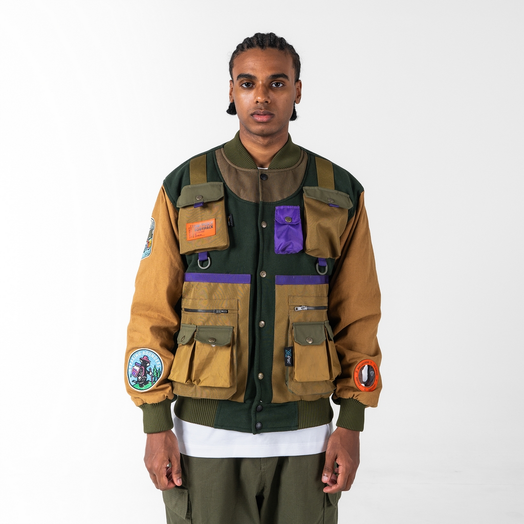 Jual Varsity Jacket Bodypack x Rawtype Riot - Olive | Shopee Indonesia