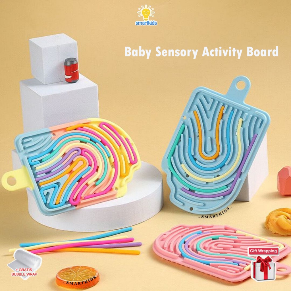 Jual Mainan Bayi Sensory Busy Line Silikon Halus Lembut Montessori ...