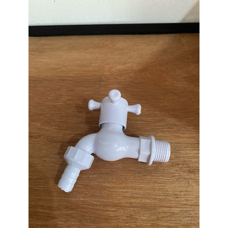 Jual KRAN TEMBOK PVC PLASTIK UKURAN 1/2 INCH MODEL BALING / KRAN TAMAN ...