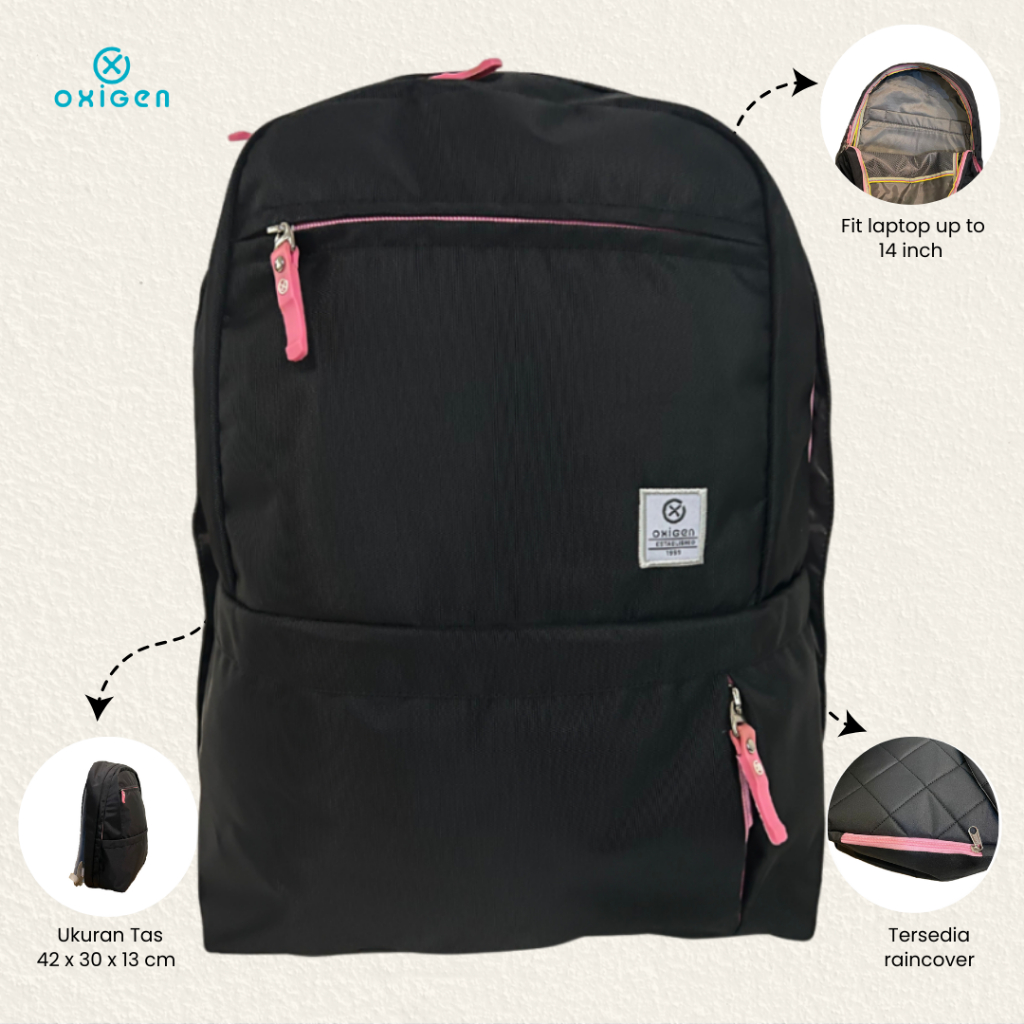 Jual OXIGEN Backpack REVA | Tas Ransel Laptop | Shopee Indonesia