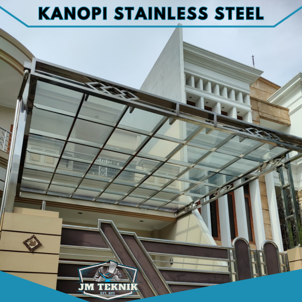 Jual Kanopi/Canopy Stainless Steel 304 Atap Alderon Kanopi Stainless ...