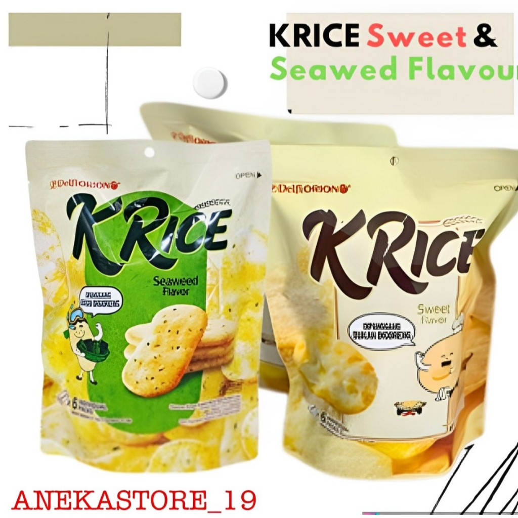 Jual [ANEKA] Snack Delfi Orion Krice Sweet and Seawed Flavour Netto 64.8gr ( isi 6 bungkus) dan ...