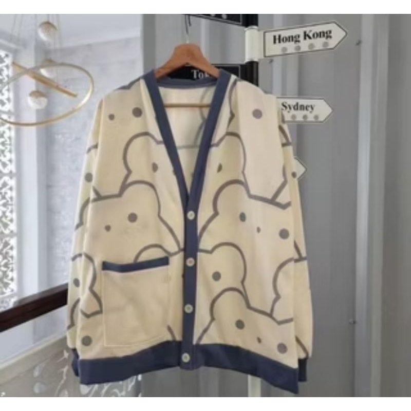 Jual BEAR CUTE CARDI | KARDIGAN WANITA OVERSIZE | Shopee Indonesia