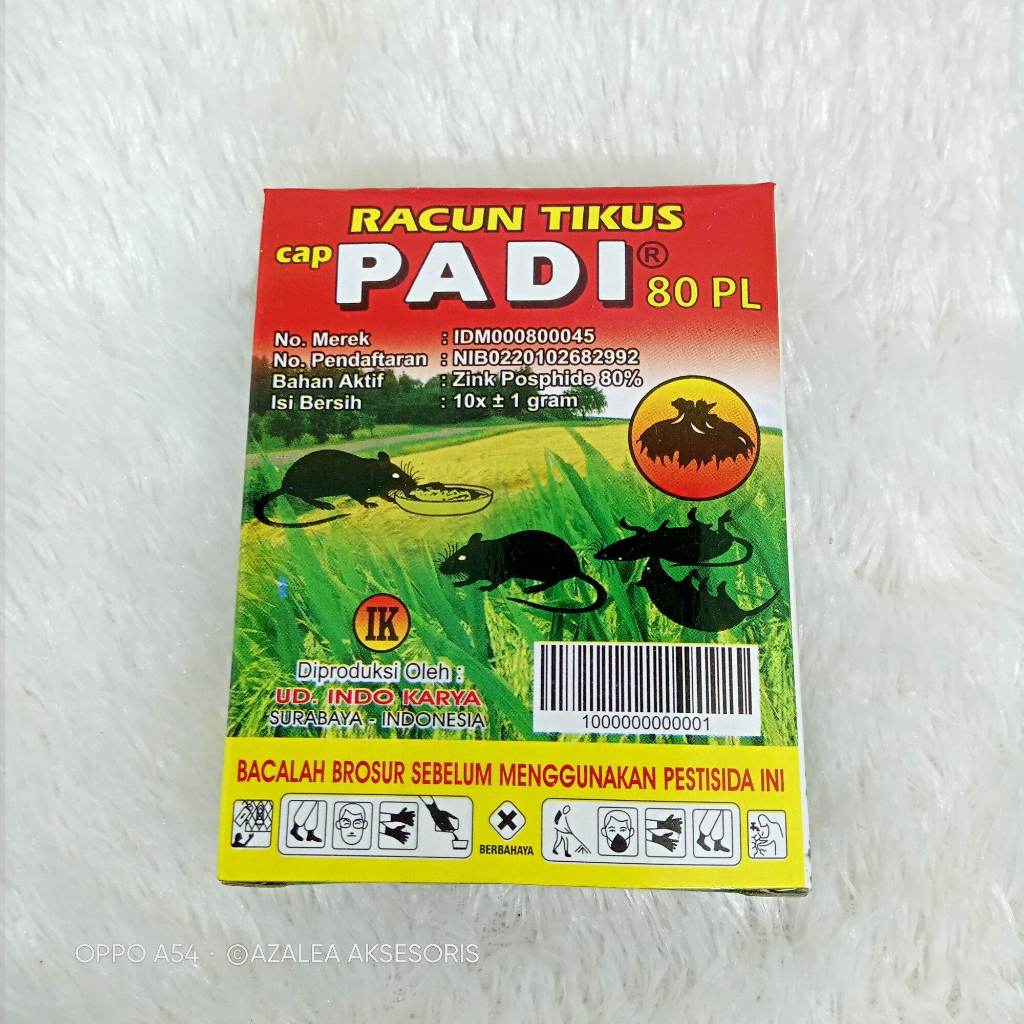 Jual Racun Tikus Cap PADI Perbox Isi 10 Sachet (1 Box) | Shopee Indonesia