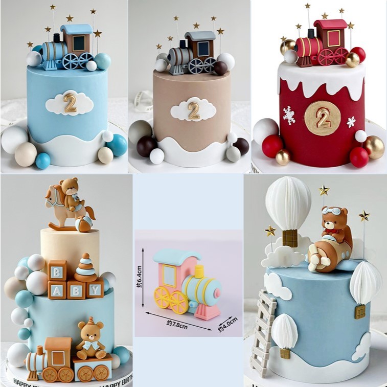 Jual Topper kue anak bear teddy bayi baby boy cowok kuda horse plane ...