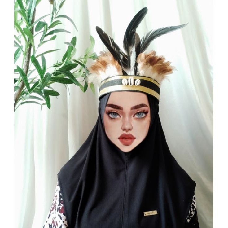 Jual Best Hiasan kepala bulu Dayak accecoris karnaval adat papua Topi ...