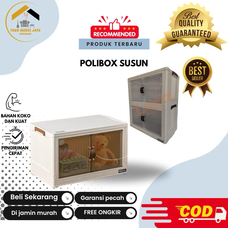 Jual Napolly Polibox susun 2 / Storage Box Lipat Folding Container Box ...