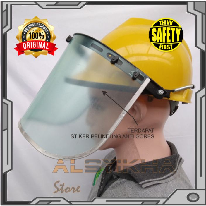 Jual Pelindung Wajah Welding Face Shield PVC Visor Bening Adjustable ...
