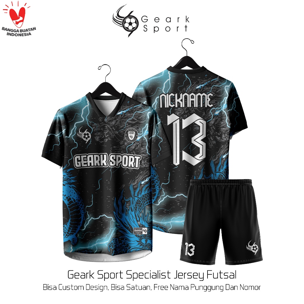 Jual Jersey Baju Futsal / Sepak Bola Terbaru Motif DRAGON'S THUNDER ...