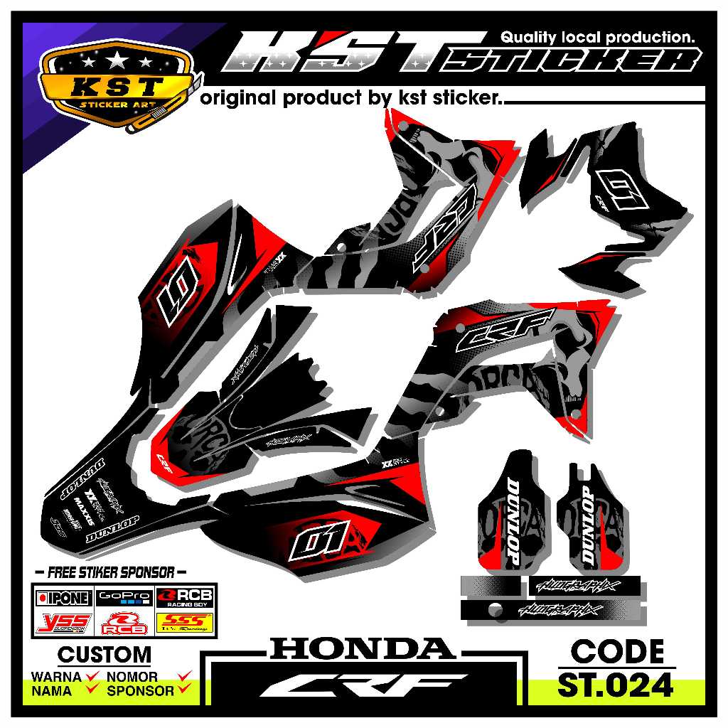 Jual Decal Sticker CRF 150 L Sticker Fullbody-Dekal stiker CRF 150 L ...