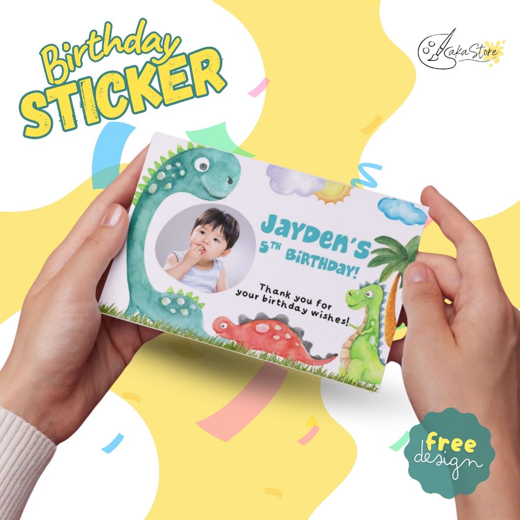 Jual [25PCS] STIKER BOX BIRTHDAY CUSTOM / STIKER ULANG TAHUN CUSTOM ...