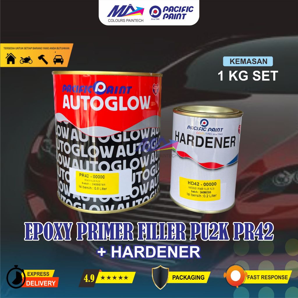 Jual AUTOGLOW EPOXY PRIMER FILLER PU2K PR42 KEMASAN 1 L Set (LUAR P ...