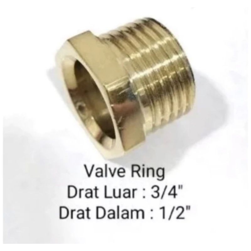 Jual Vring Kuningan 1/2 x 3/4 / vlok ring / verlop ring overan Operan ...