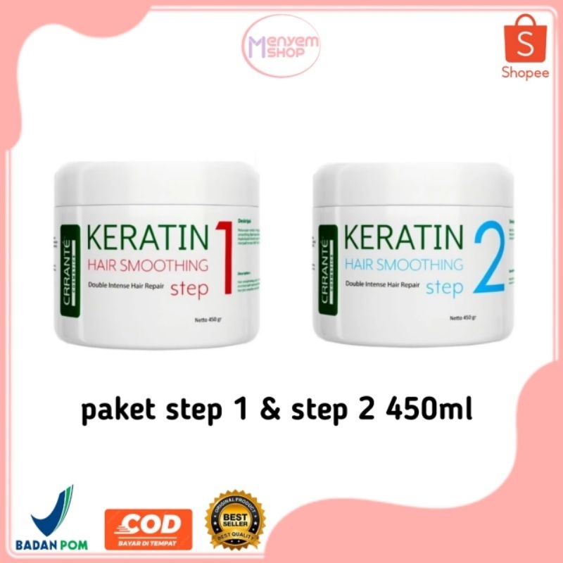 Jual CRRANTE Paket Smoothing Keratin Permanen Step 1 & Step 2 | Paket ...