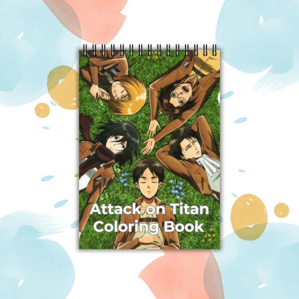 Jual Attack on Titan Coloring Book Shingeki no Kyojin Coloring Book ...