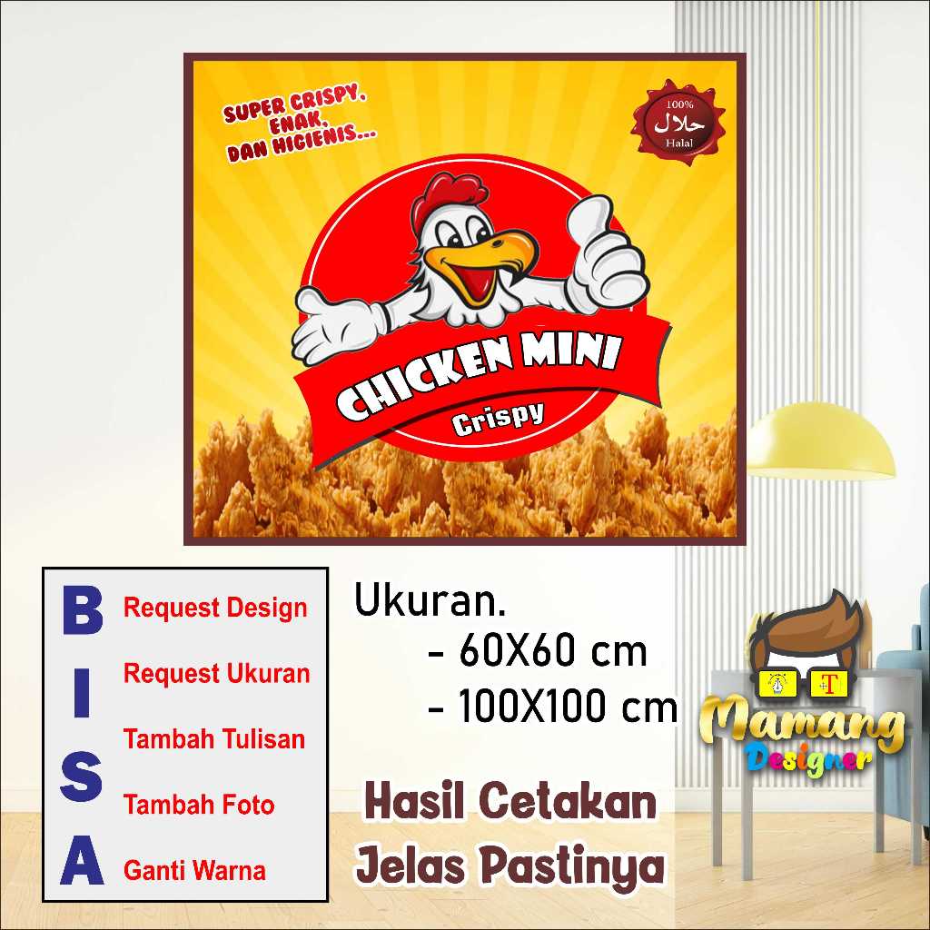 Jual Cetak Spanduk Banner Chicken Mini Atau Fried Chicken Mini bb ...