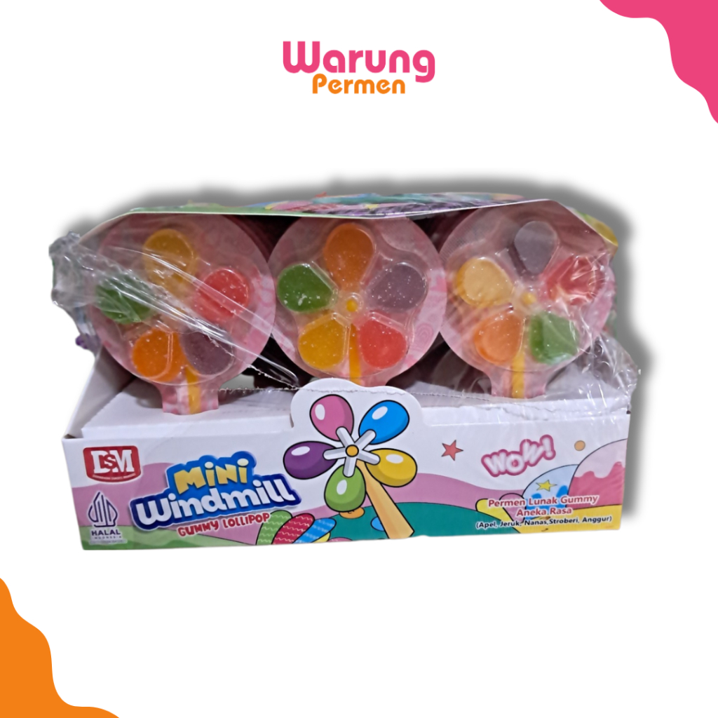 Jual Permen Yupi Jelly Warna Warni Windmill 30 Pcs / Gummy Candy Lunak ...