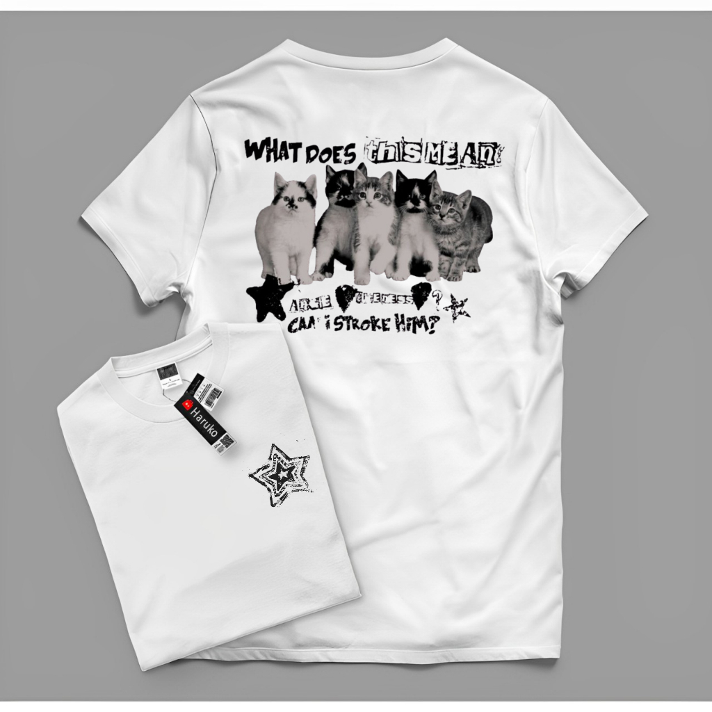 Jual Haruko T-shirt kaos pria wanita cotton white printing digital Baju ...