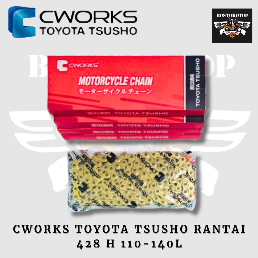 Jual Cworks Toyota Tsusho Chain Rantai Gold Tipe 428H Ukuran 110L 120L ...