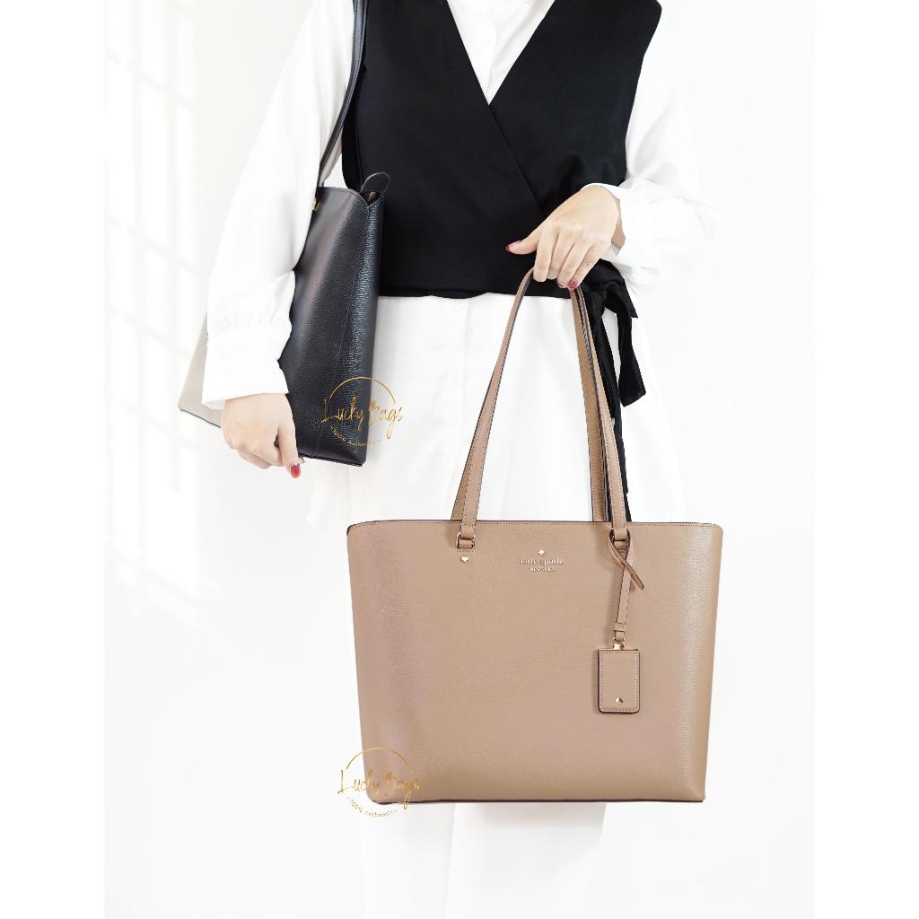 Jual KATE SPADE perfect large tote refined grain leather (authentic ...