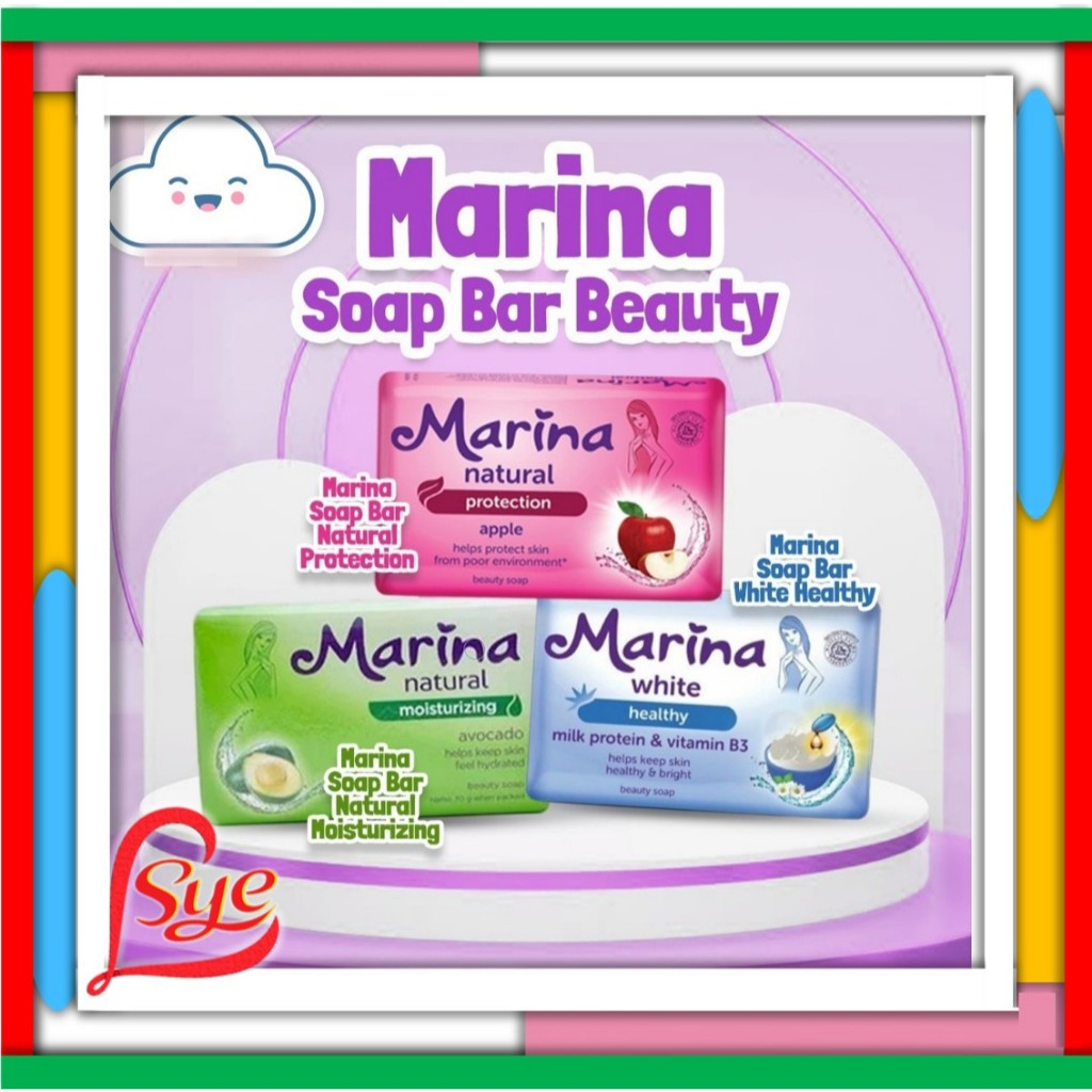Jual Marina Soap Bar Series 60gr | Sabun Mandi Batang | Melembabkan ...