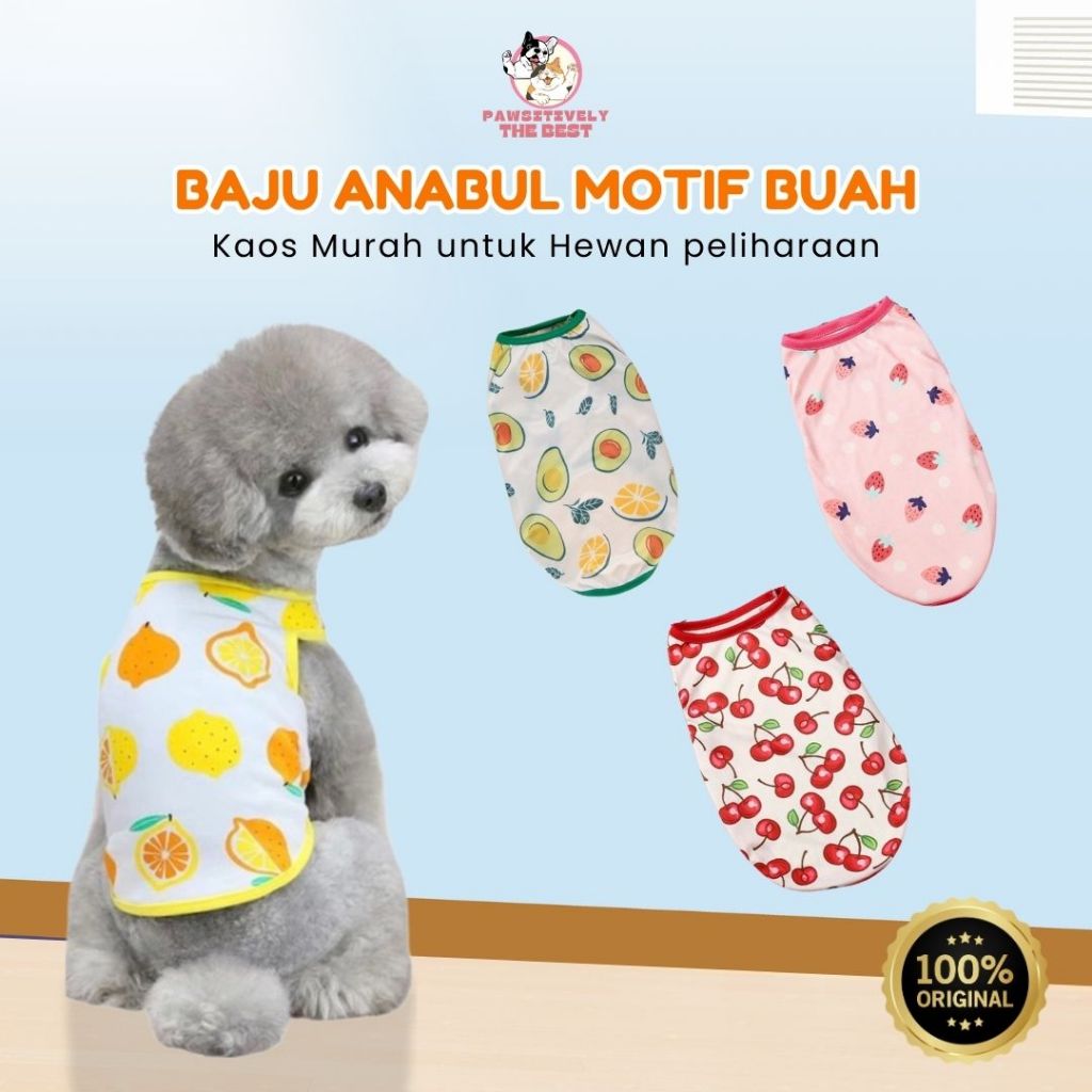Jual Baju Kucing dan Baju Anjing dengan Motif Buah Tropis Lucu - Kaos ...