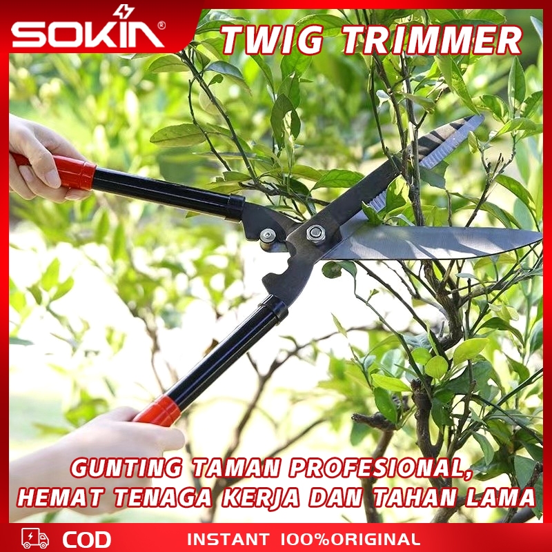 Jual SOKIN Gunting Rumput Dahan Ranting Pagar Kebun Besar Gagang Karet ...
