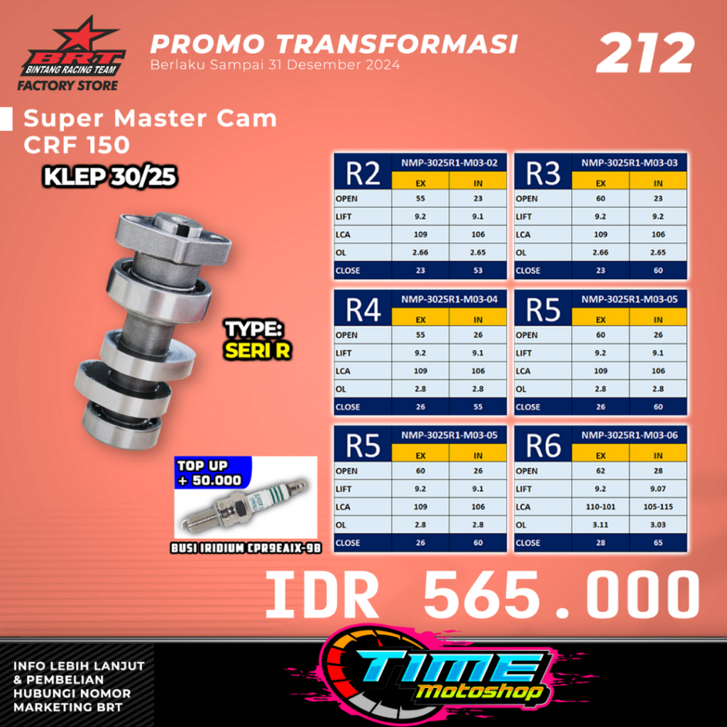 Jual NOKEN AS BRT CRF 150 / NEW MEGA PRO / VERZA / CB VERZA MASTER CAM ...
