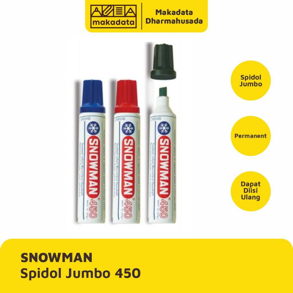 Jual SNOWMAN SPIDOL JUMBO PERMANENT 450 (1PCS) | Shopee Indonesia
