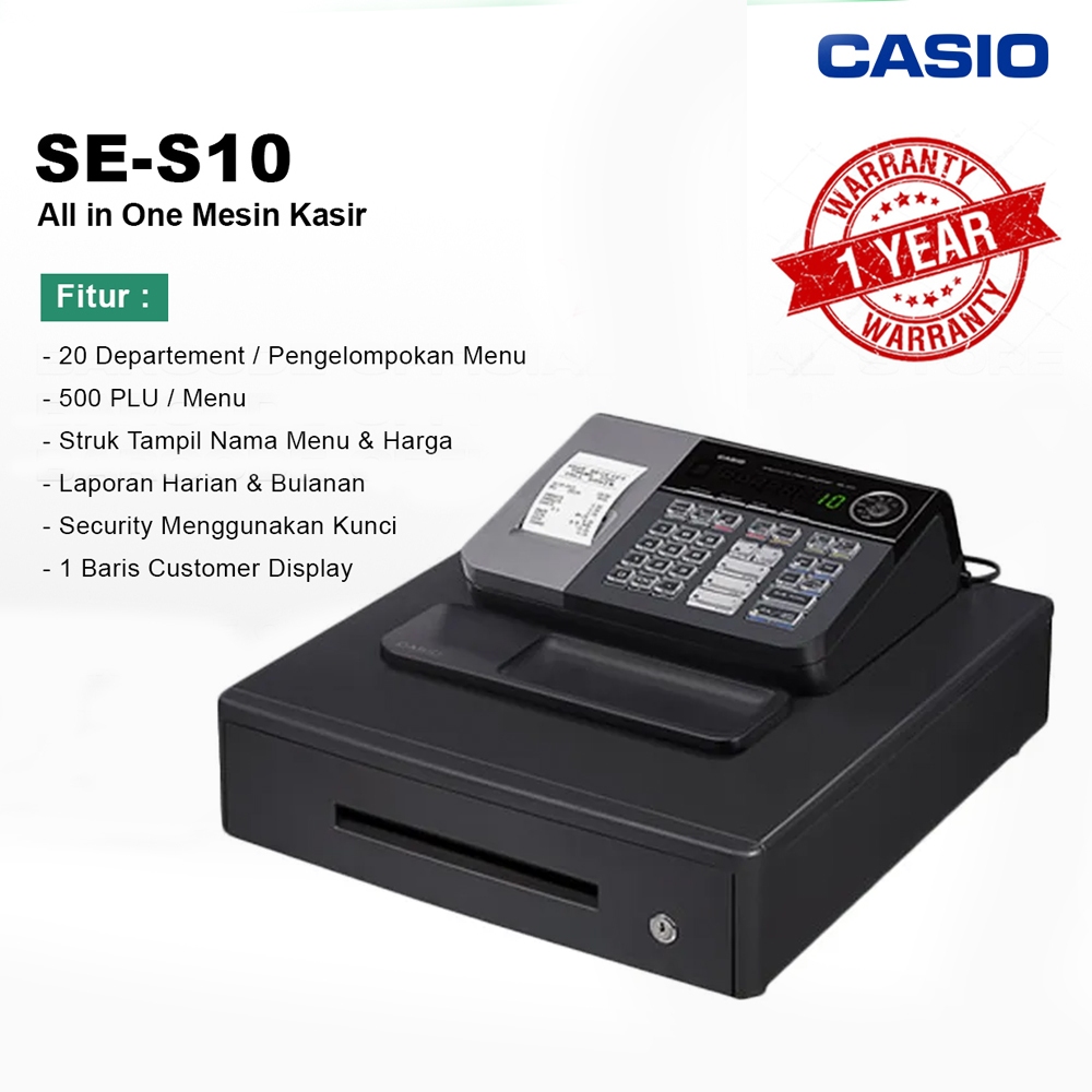 Jual mesin kasir Casio SE-S10 original garansi resmi | Shopee Indonesia
