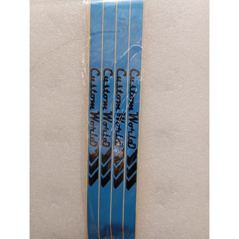 Jual stiker pelak motor tulisan custom world (water blue) | Shopee ...