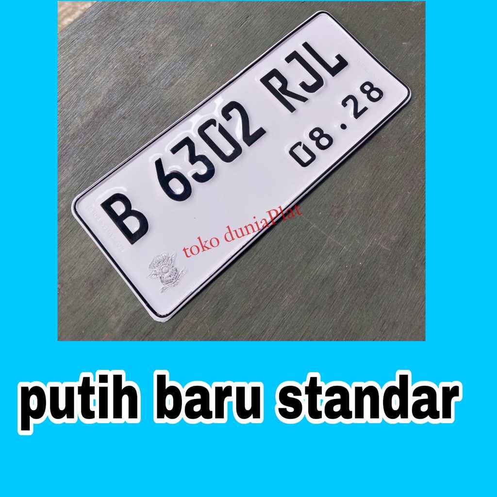 Jual Plat Nomor motor Timbul CUSTOM Standar putih hitam FONT LAMA DAN ...