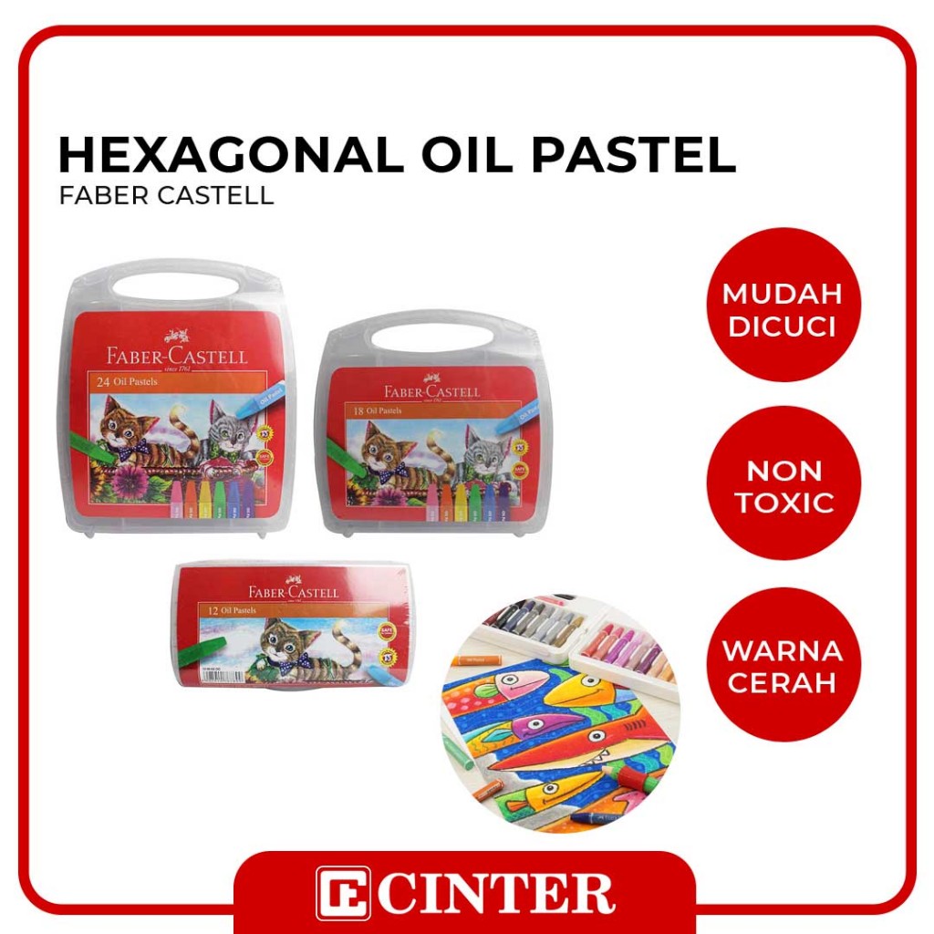 Jual FABER CASTELL - CRAYON HEXAGONAL OIL PASTEL / CAT KRAYON ECO ...