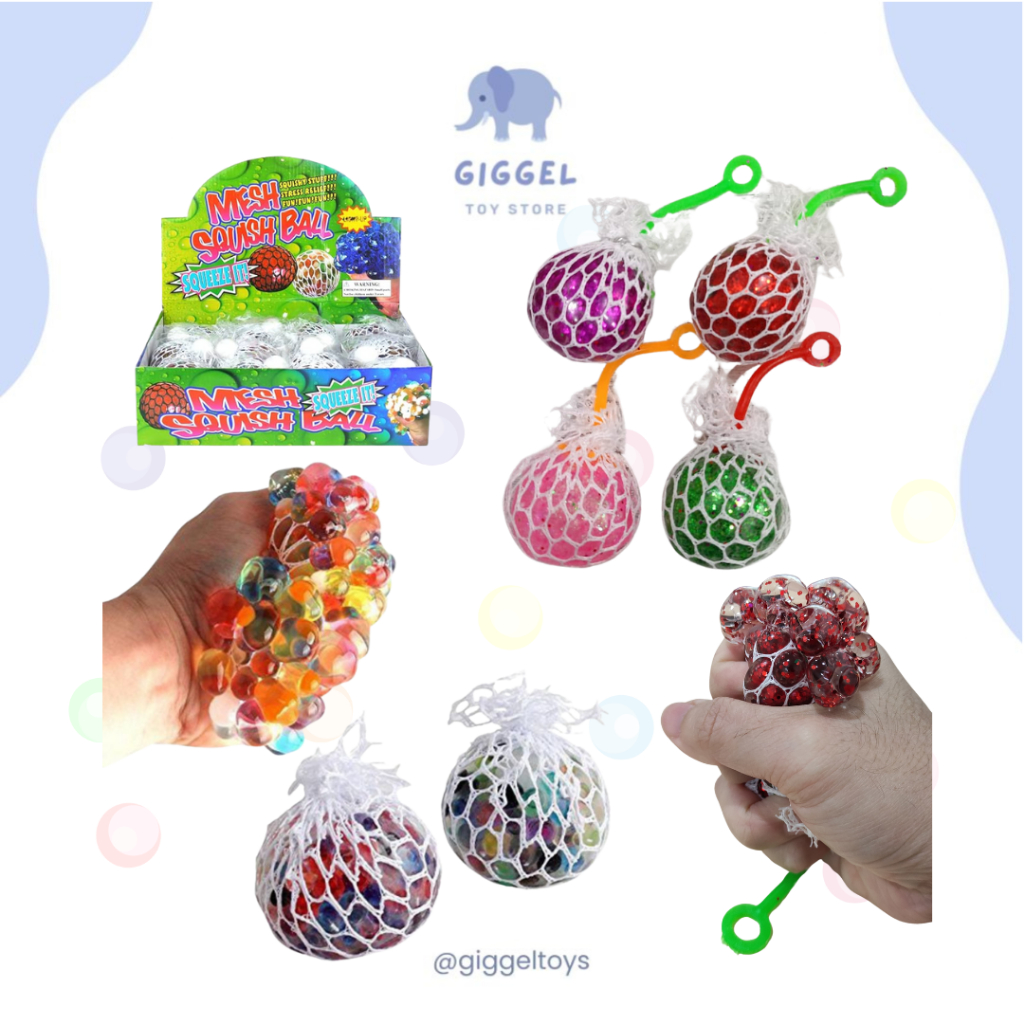 Jual [ Giggel ] Mesh Squishy Ball / Mainan Squishy Bola Anggur Anti ...