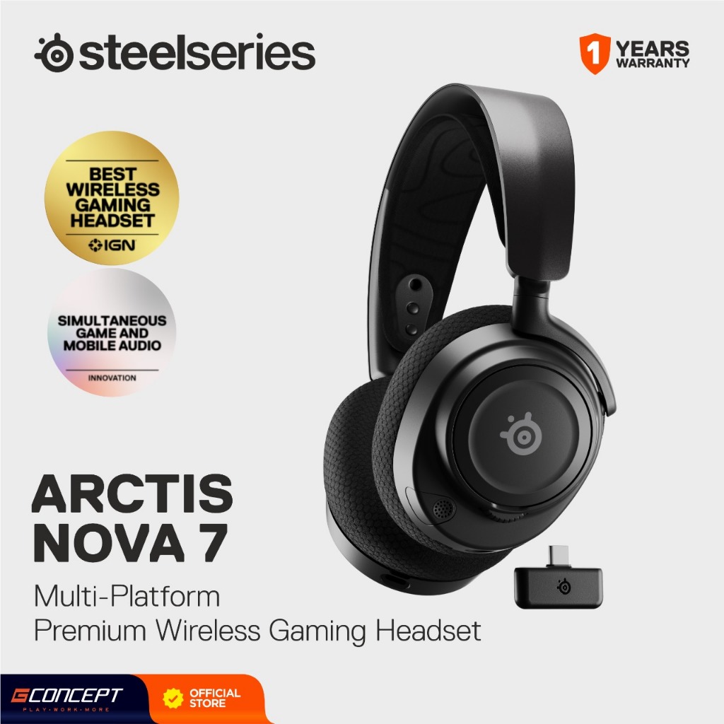 Jual Steelseries Arctis Nova 7 Wireless Gaming Headset PC Mac Bluetooth 2.4GHz 3.5mm USB-C ...