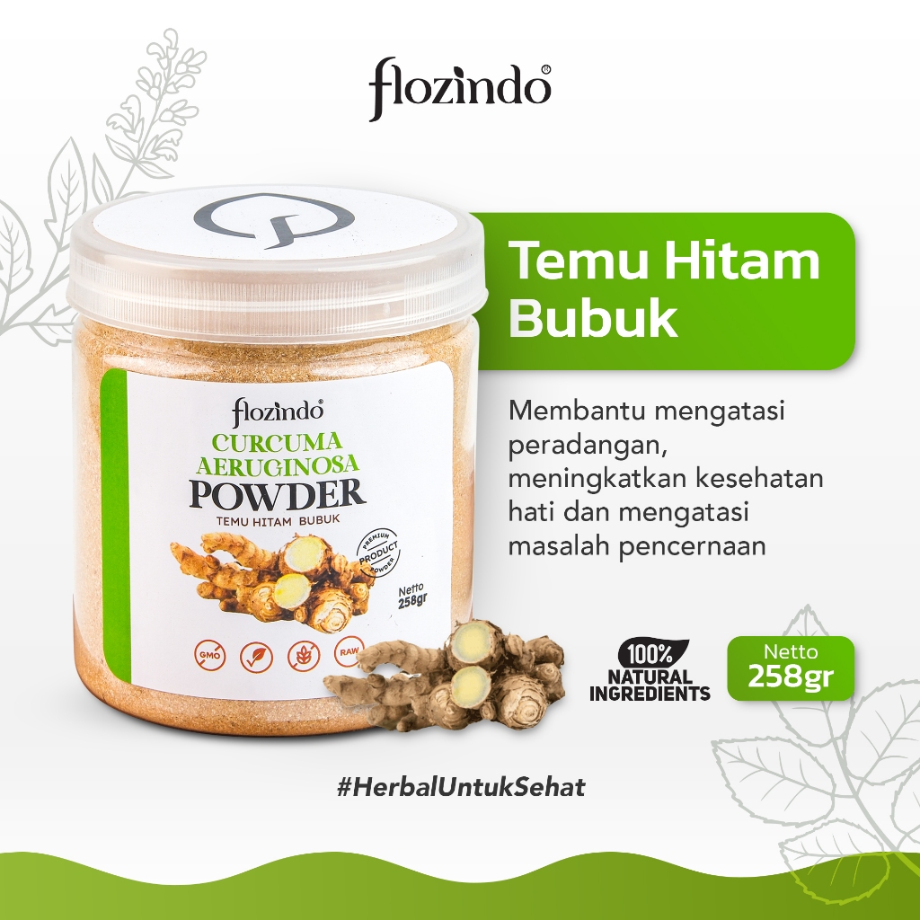 Jual Flozindo Curcuma Aeruginosa Powder Temu Hitam Bubuk Shopee
