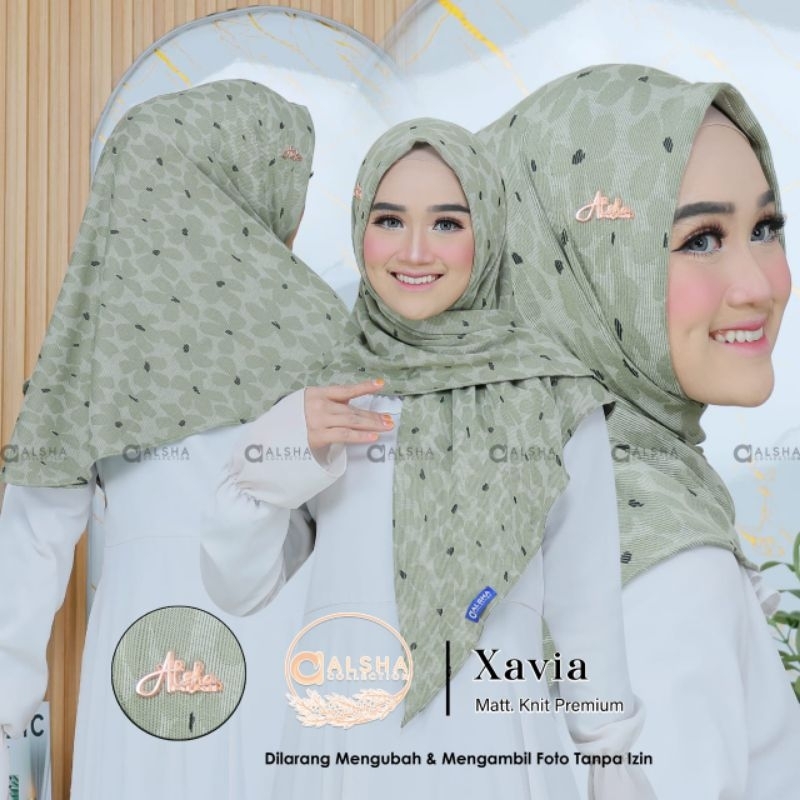 Jual JILBAB SEGITIGA KNIT MOTIF / JILBAB DAILY KNIT MOTIF SEGITIGA BY ALSHA HIJAB ( XAVIA ...
