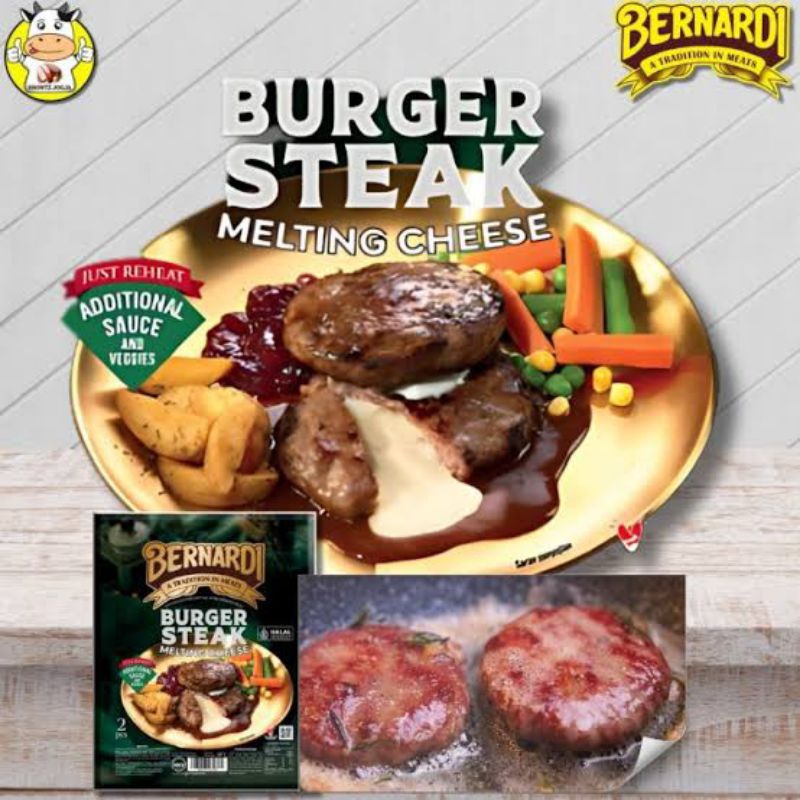 Jual BERNARDI BURGER STEAK MELTING CHEESE | Shopee Indonesia