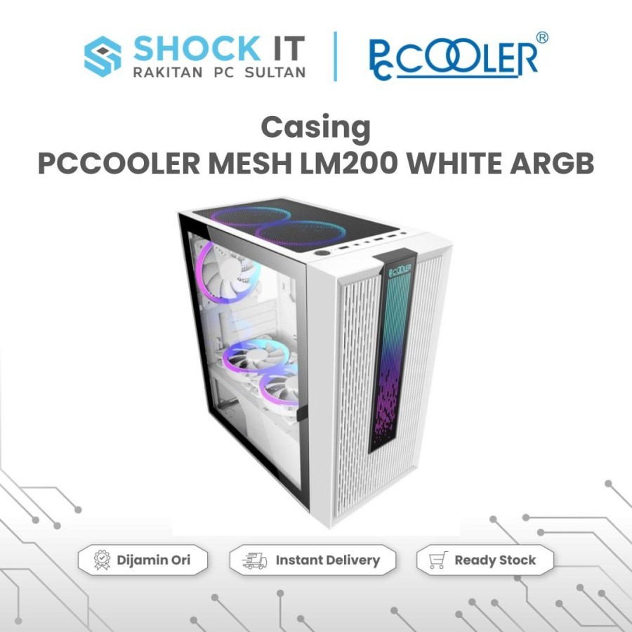 Jual CASING PCCOOLER Platinum LM200 MESH RGB - mATX WHITE | Shopee ...